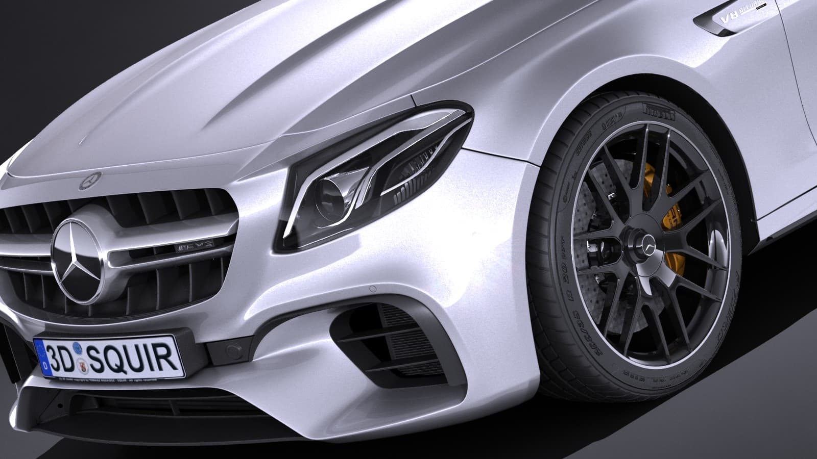 Mercedes E63 AMG 2017 - 3D Model by SQUIR