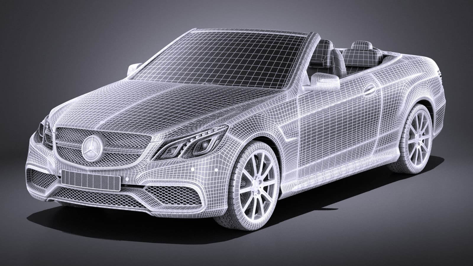 Mercedes E63 AMG Convertible 2015 (V-Ray) 3D Model by SQUIR