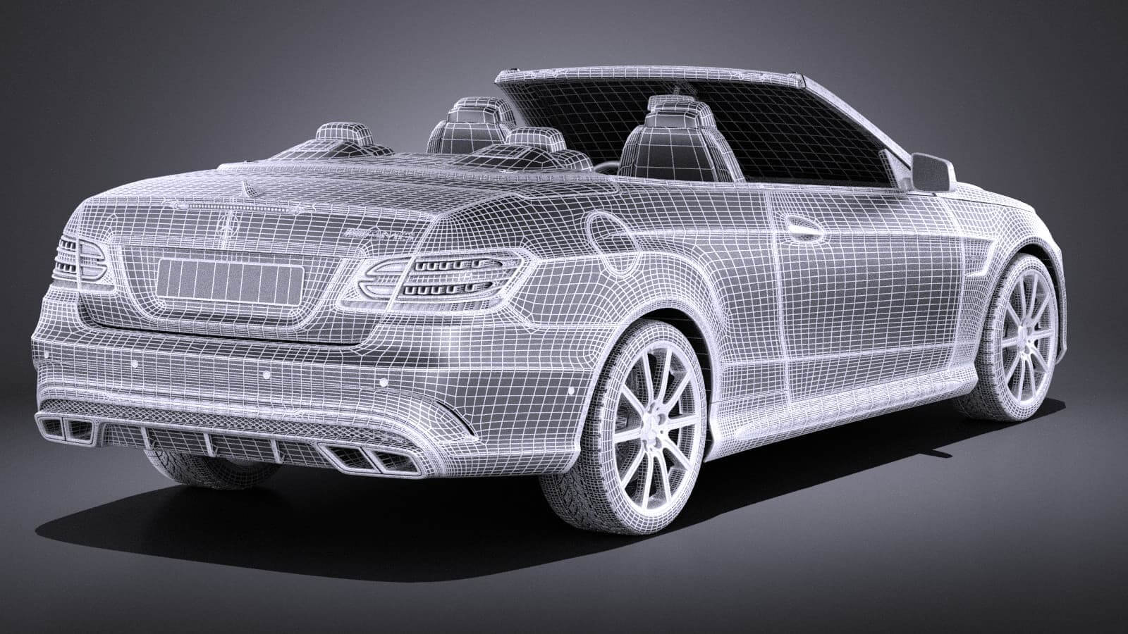 Mercedes E63 AMG Convertible 2015 (V-Ray) 3D Model by SQUIR