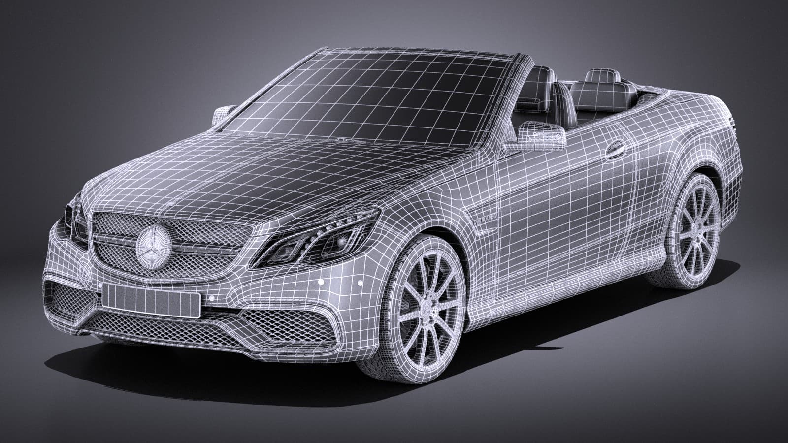 Mercedes E63 AMG Convertible 2015 (V-Ray) 3D Model by SQUIR