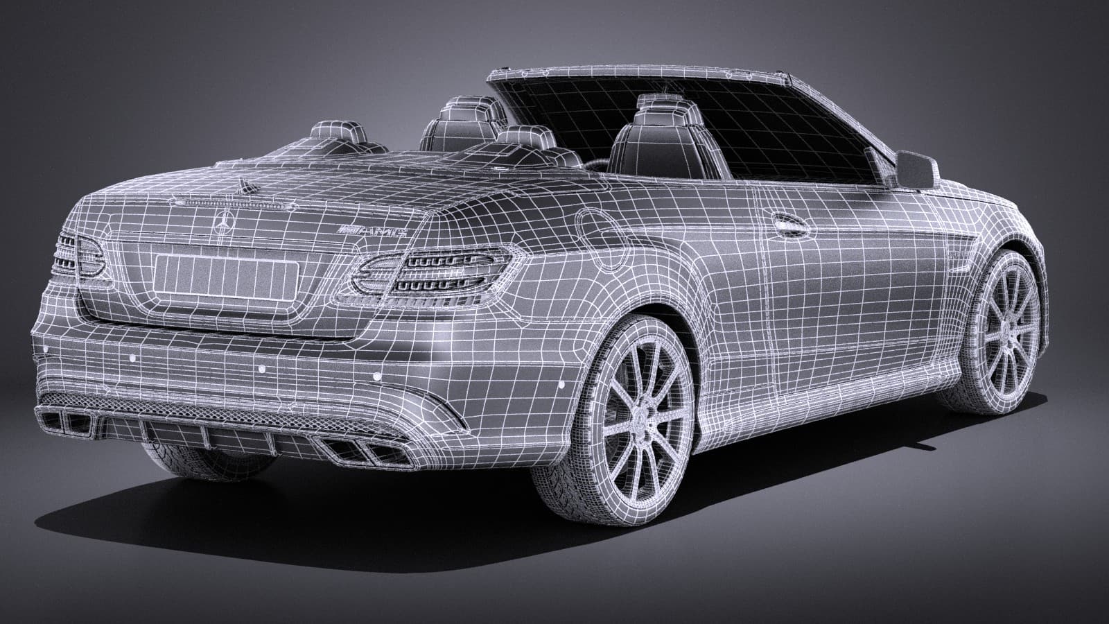 Mercedes E63 AMG Convertible 2015 (V-Ray) 3D Model by SQUIR