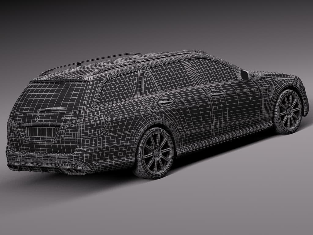 Mercedes E63 AMG Estate 2014 - 3D Model by SQUIR