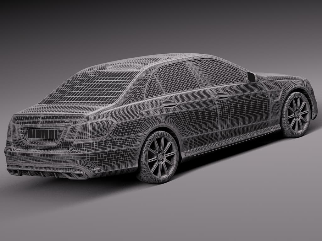 Mercedes E63 AMG Sedan 2014 - 3D Model by SQUIR