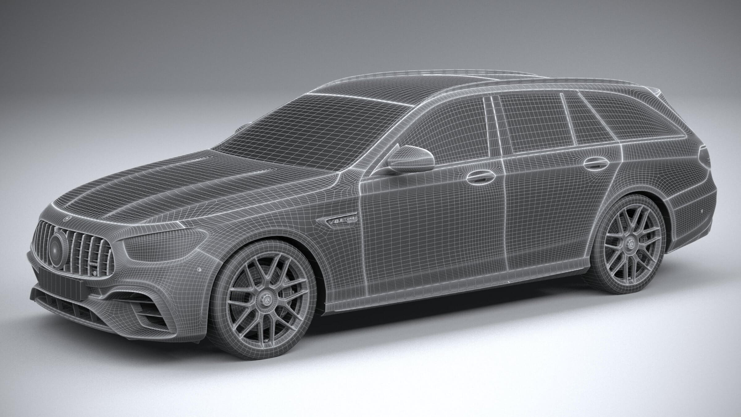 Mercedes E63 Estate AMG 2021 - 3D Model by SQUIR
