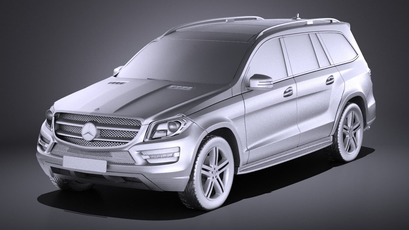 Mercedes GL 2014 (V-Ray) 3D Model by SQUIR