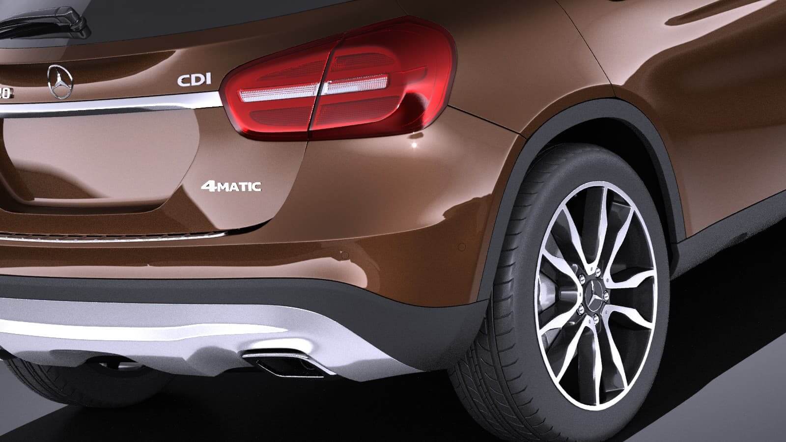 Mercedes GLA 2015 (V-Ray) 3D Model by SQUIR