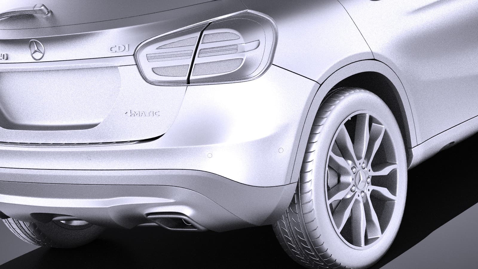 Mercedes GLA 2015 (V-Ray) 3D Model by SQUIR
