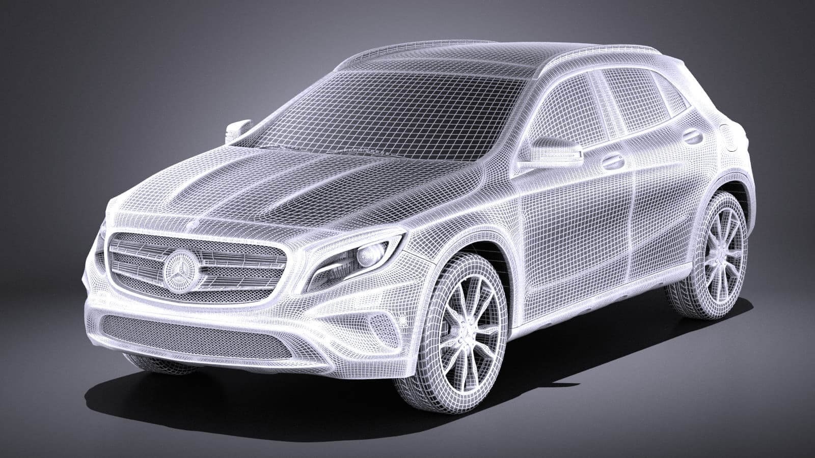 Mercedes GLA 2015 (V-Ray) 3D Model by SQUIR