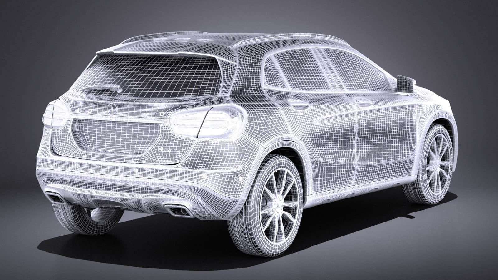 Mercedes GLA 2015 (V-Ray) 3D Model by SQUIR