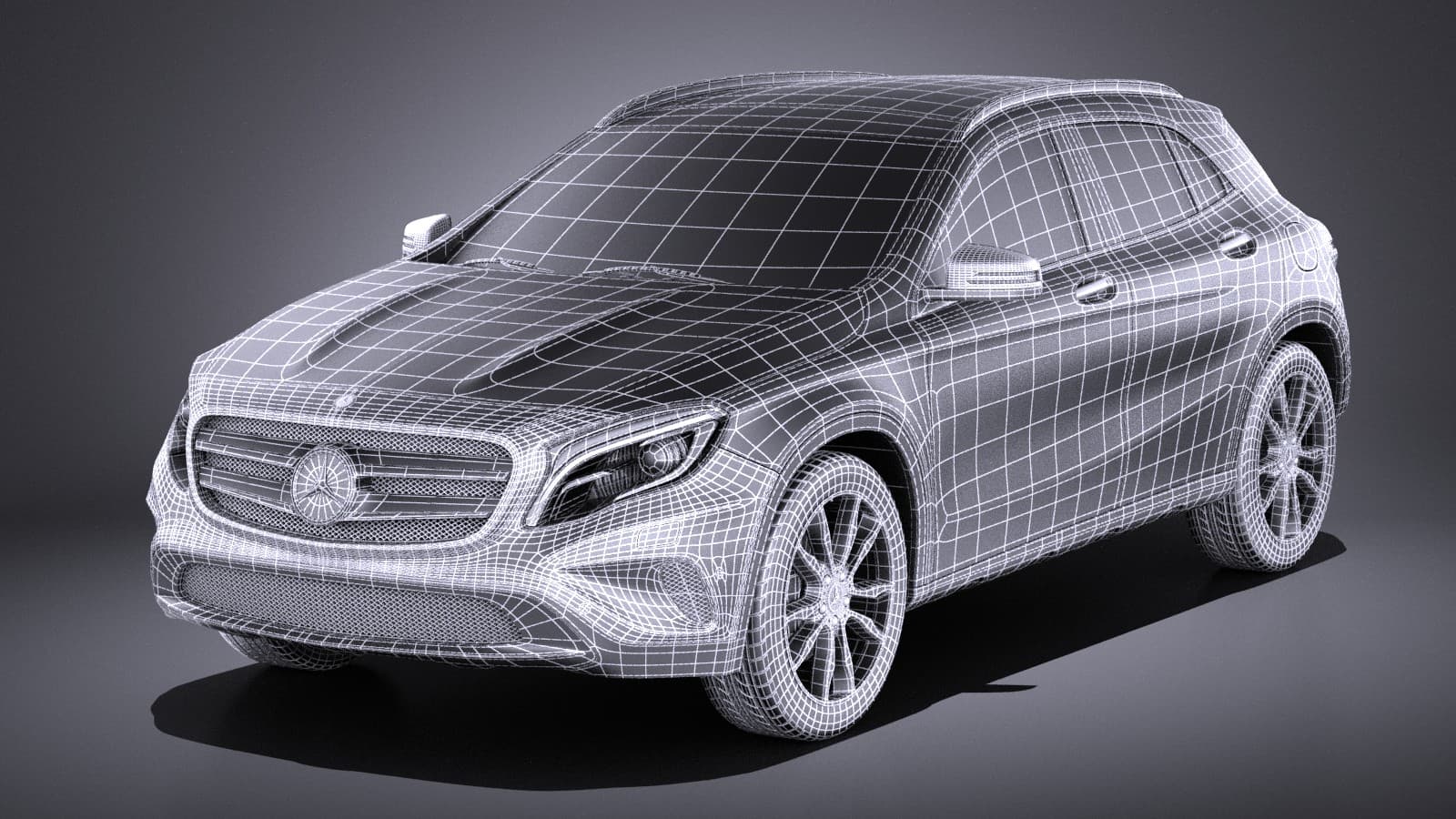 Mercedes GLA 2015 (V-Ray) 3D Model by SQUIR