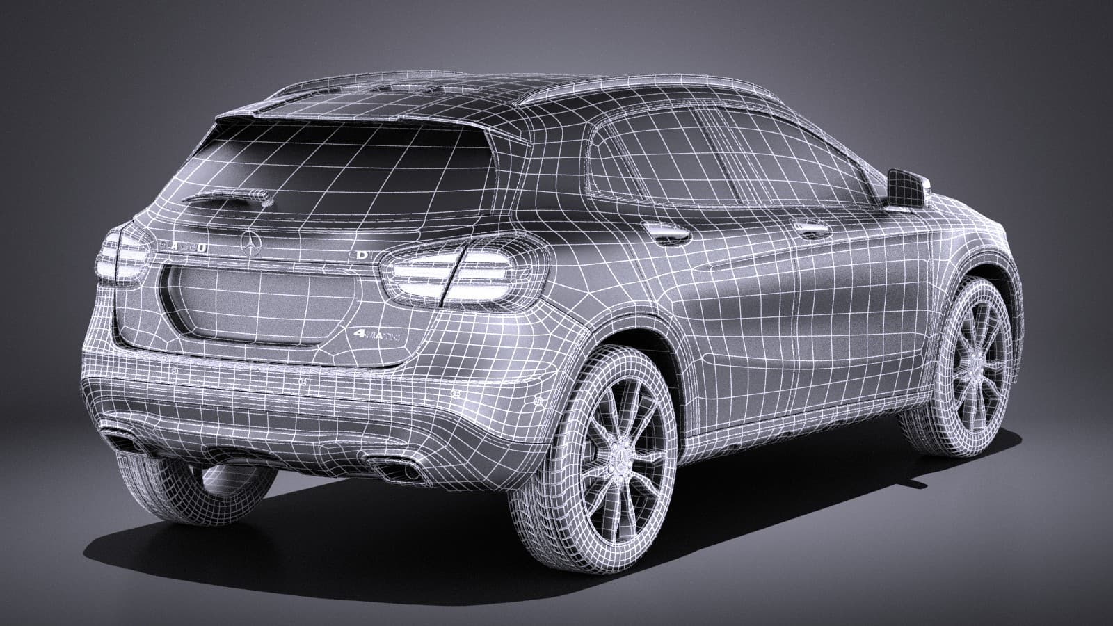Mercedes GLA 2015 (V-Ray) 3D Model by SQUIR