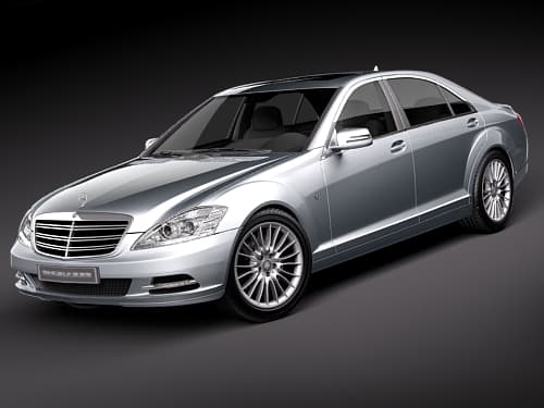 Mercedes S-Class 2010 3D Model by SQUIR