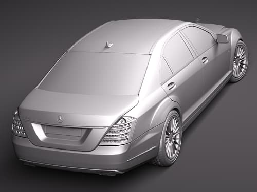 Mercedes S-Class 2010 3D Model by SQUIR
