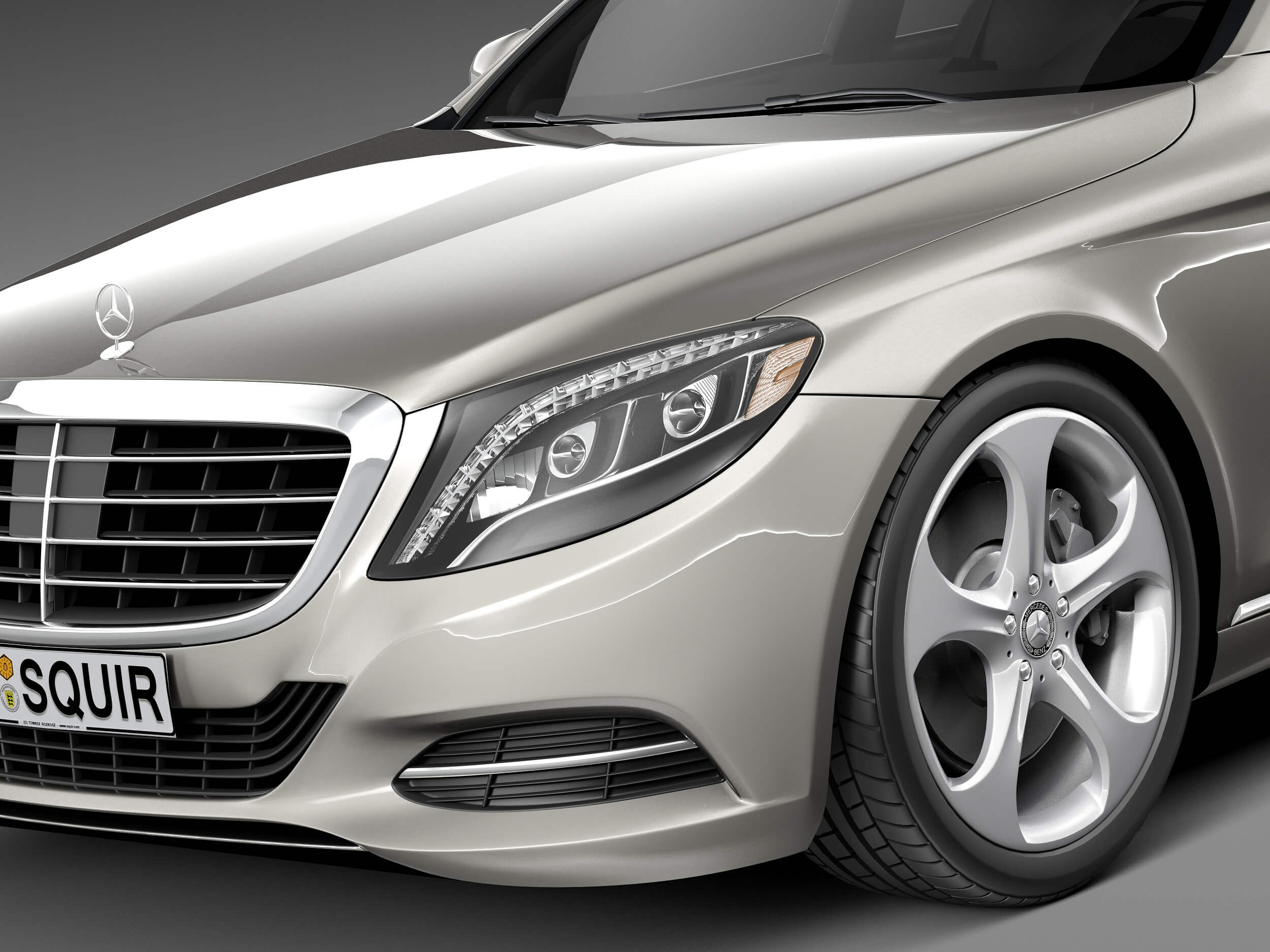 Mercedes-Benz S-Class 2014 3D Model by SQUIR