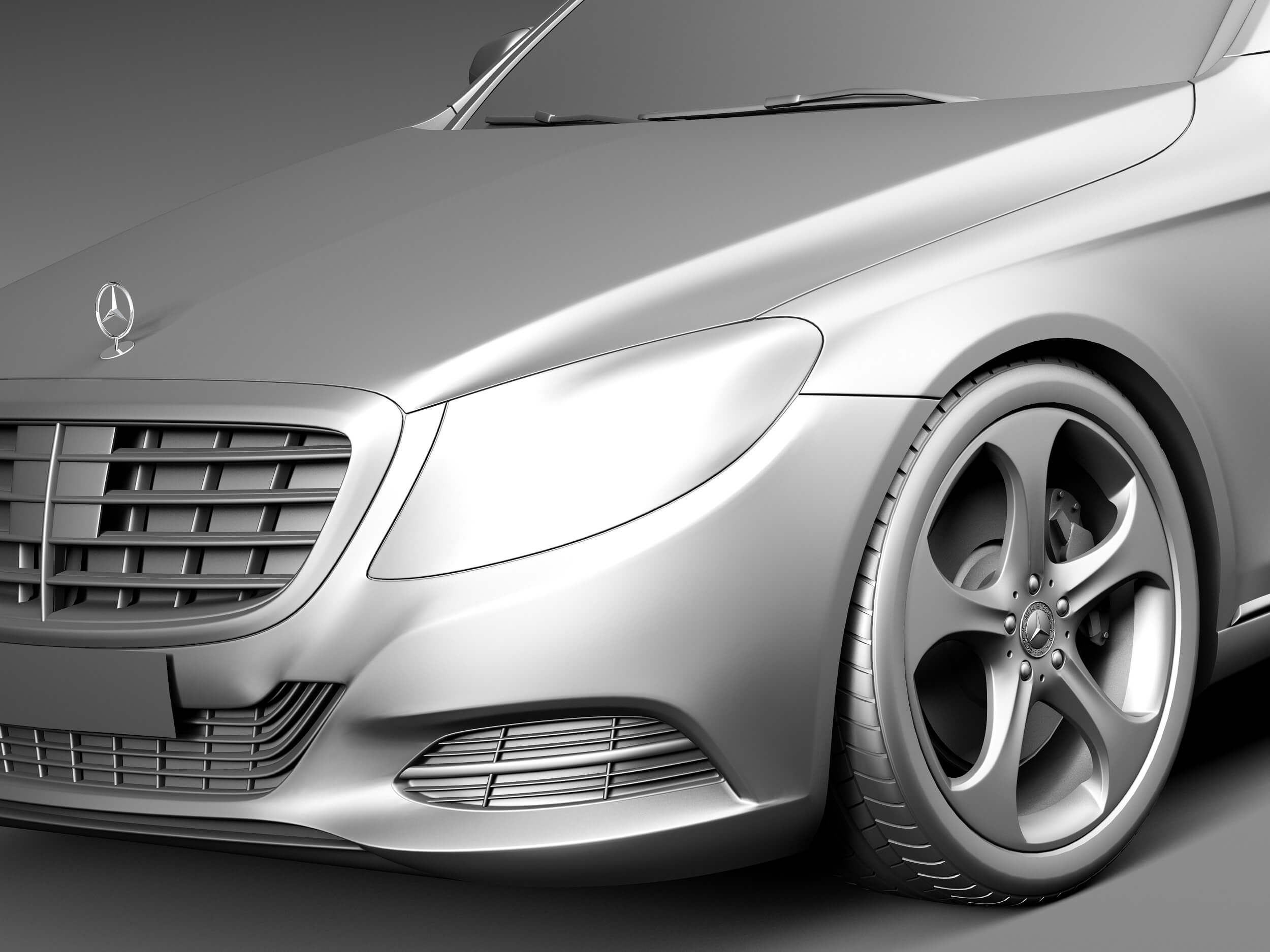 Mercedes-Benz S-Class 2014 3D Model by SQUIR
