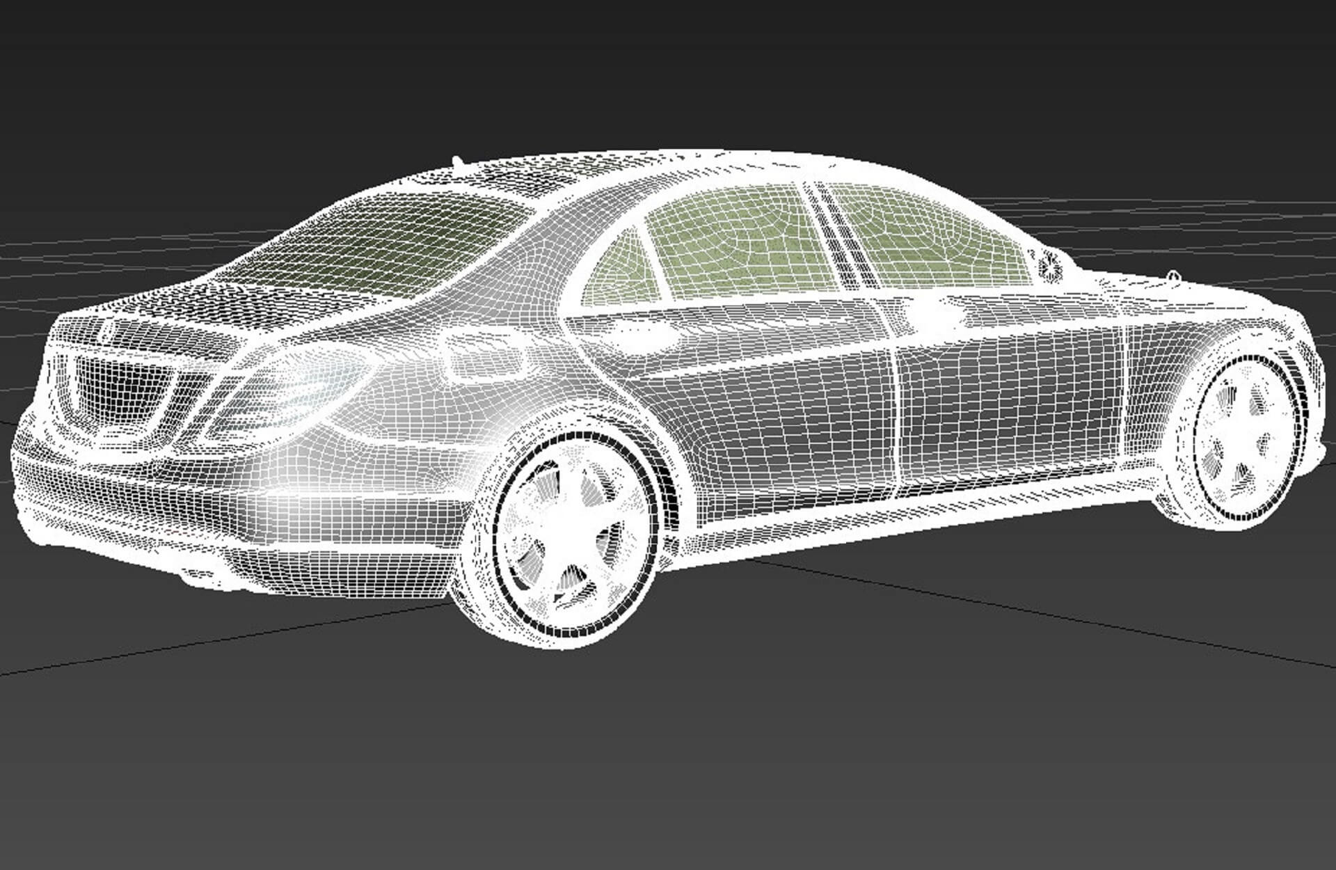 Mercedes-Benz S-Class 2014 3D Model by SQUIR