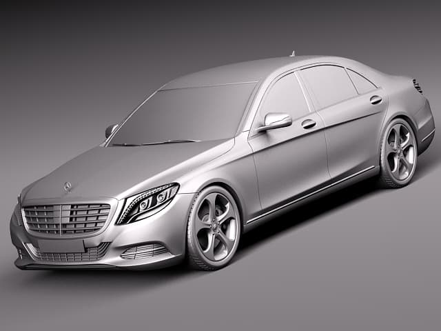 Mercedes S-Class 2014 3D Model by SQUIR