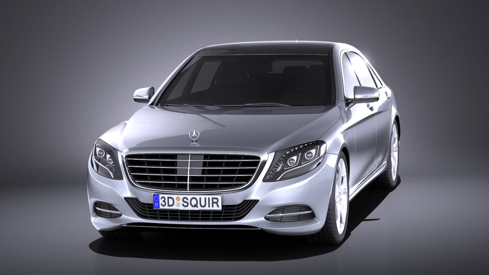 Mercedes S-Class 2016 (V-Ray) 3D Model by SQUIR