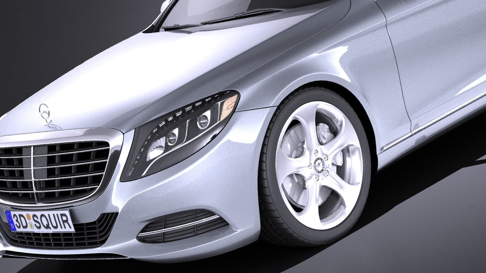 Mercedes S-Class 2016 (V-Ray) 3D Model by SQUIR