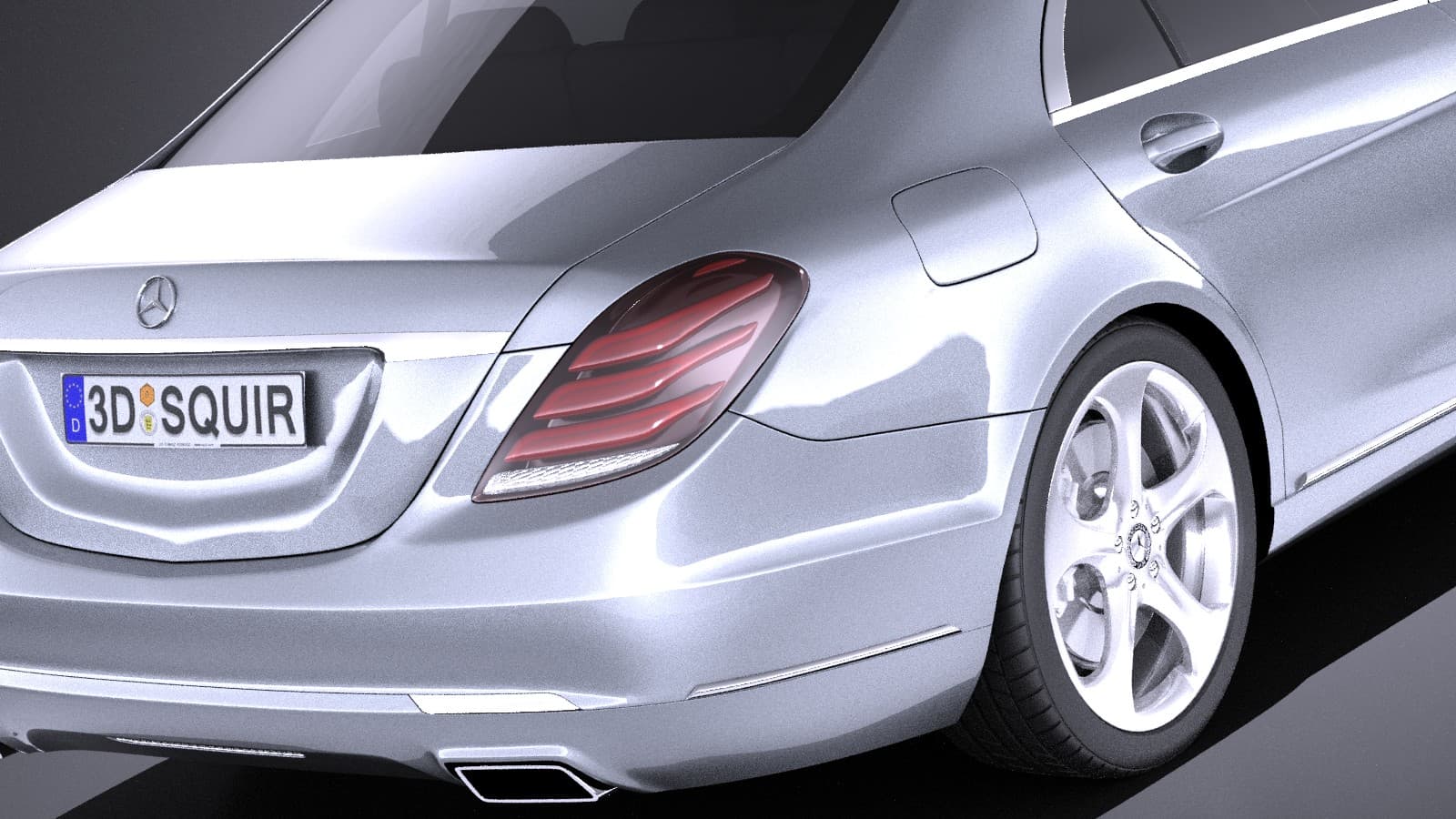 Mercedes S-Class 2016 (V-Ray) 3D Model by SQUIR