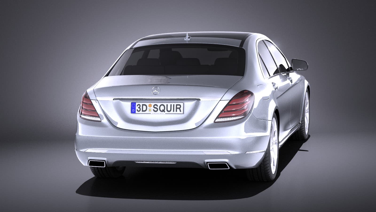 Mercedes S-Class 2016 (V-Ray) 3D Model by SQUIR