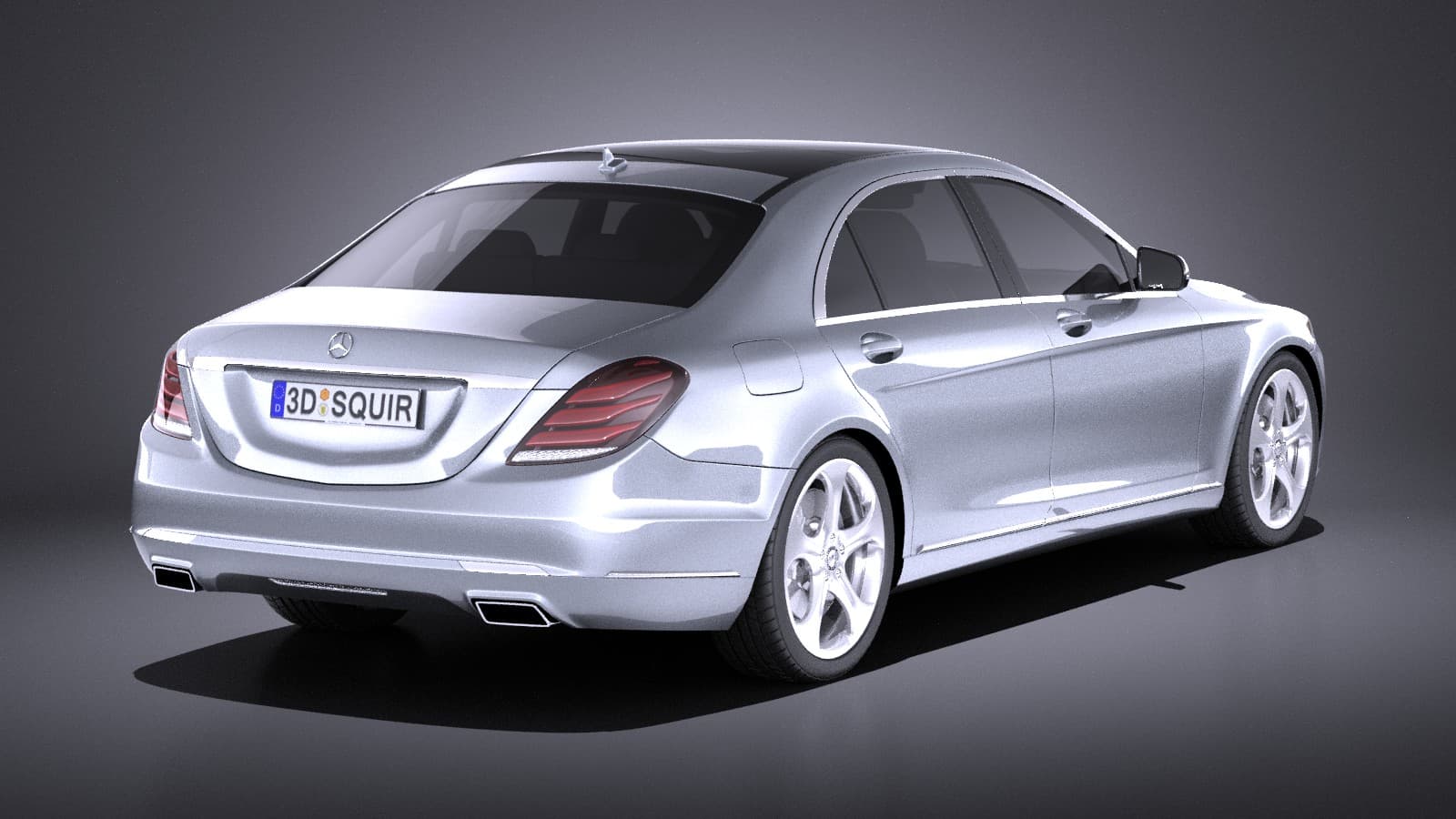 Mercedes S-Class 2016 (V-Ray) 3D Model by SQUIR