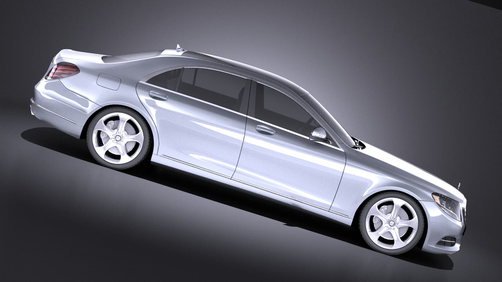 Mercedes S-Class 2016 (V-Ray) 3D Model by SQUIR