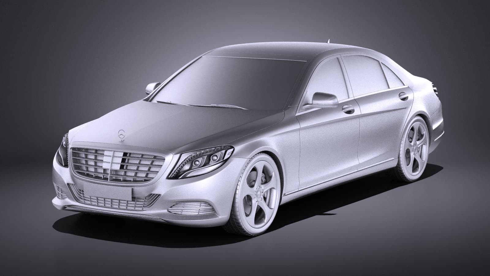 Mercedes S-Class 2016 (V-Ray) 3D Model by SQUIR