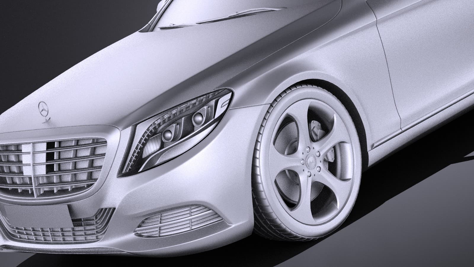 Mercedes S-Class 2016 (V-Ray) 3D Model by SQUIR