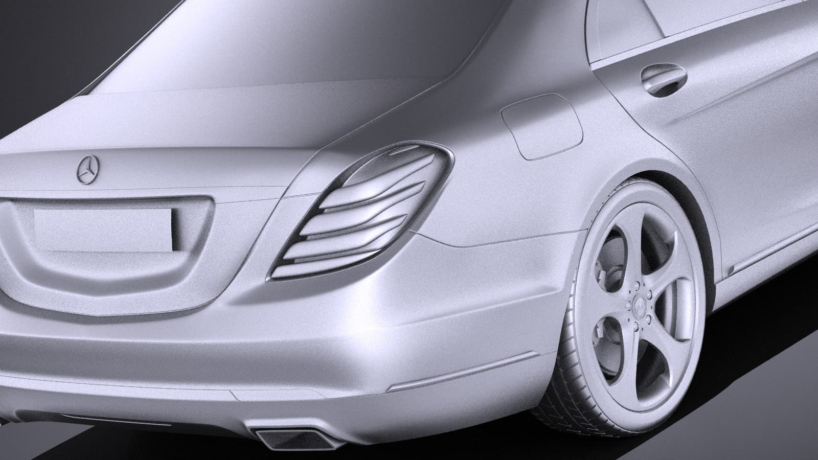 Mercedes S-Class 2016 (V-Ray) 3D Model by SQUIR