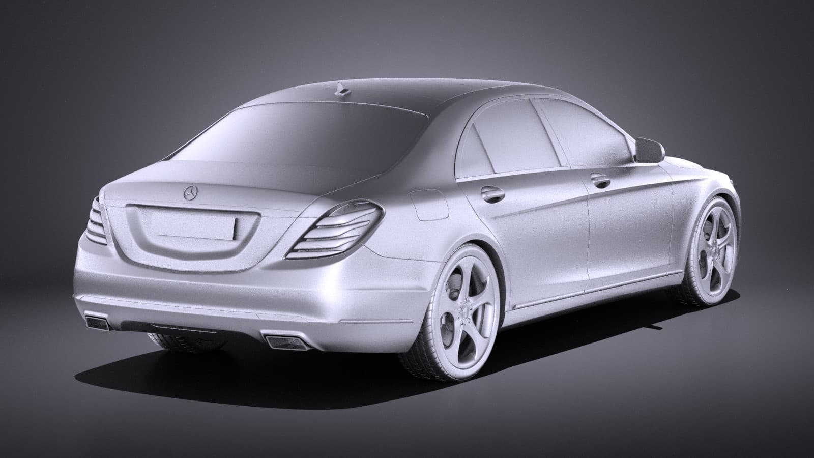 Mercedes S-Class 2016 (V-Ray) 3D Model by SQUIR