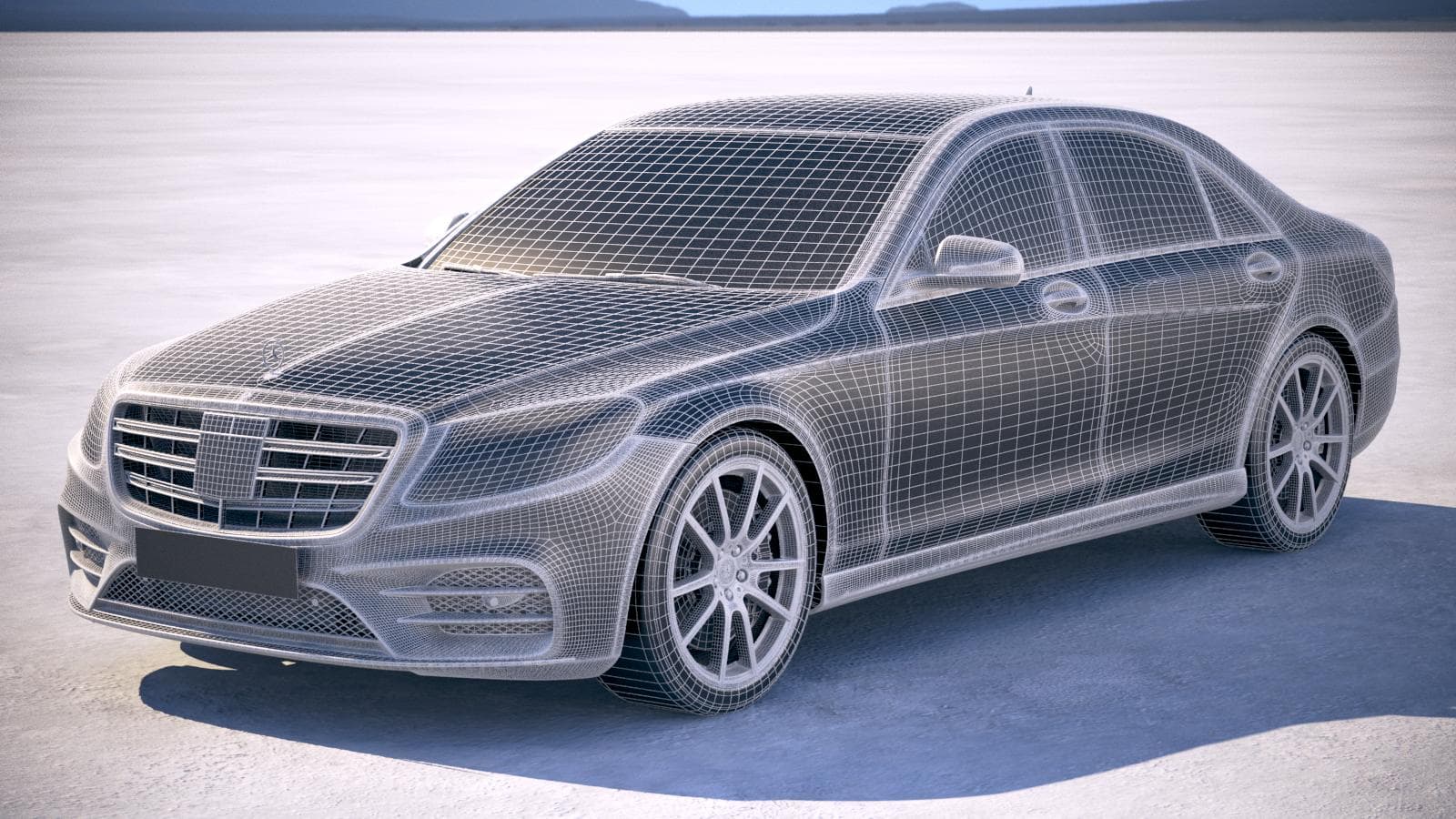 Mercedes S-Class 2018 3D Model by SQUIR