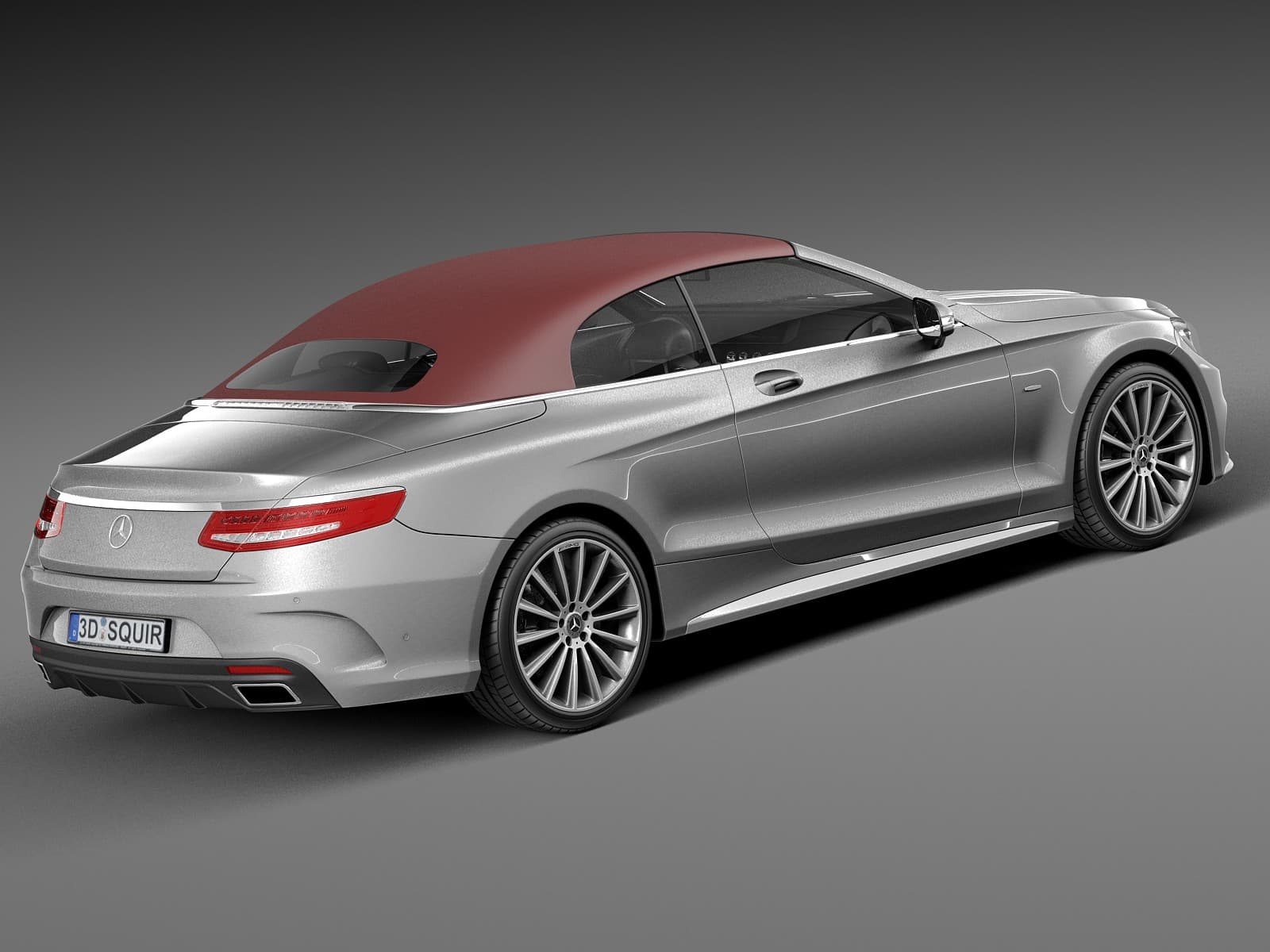 Mercedes S-Class Cabriolet 2017 3D Model by SQUIR