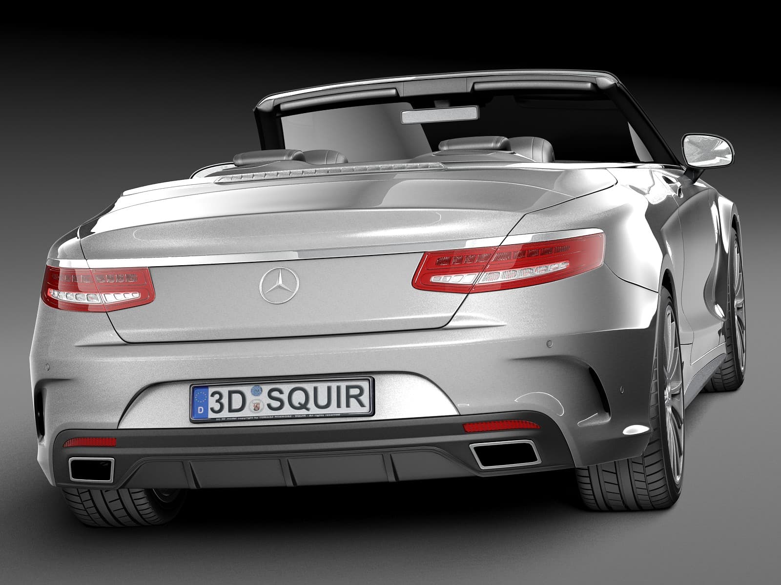Mercedes S-Class Cabriolet 2017 3D Model by SQUIR