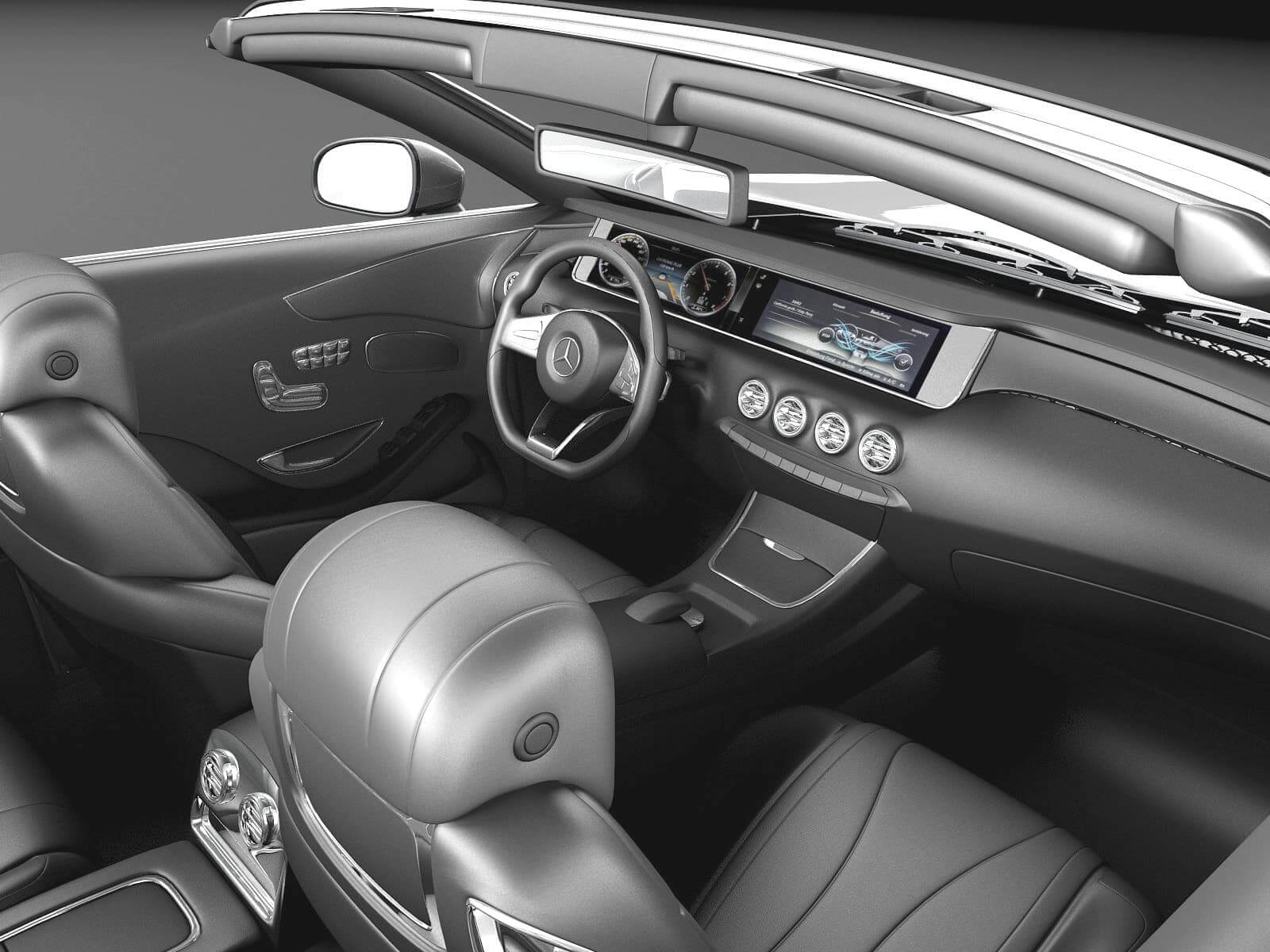 Mercedes S-Class Cabriolet 2017 3D Model by SQUIR