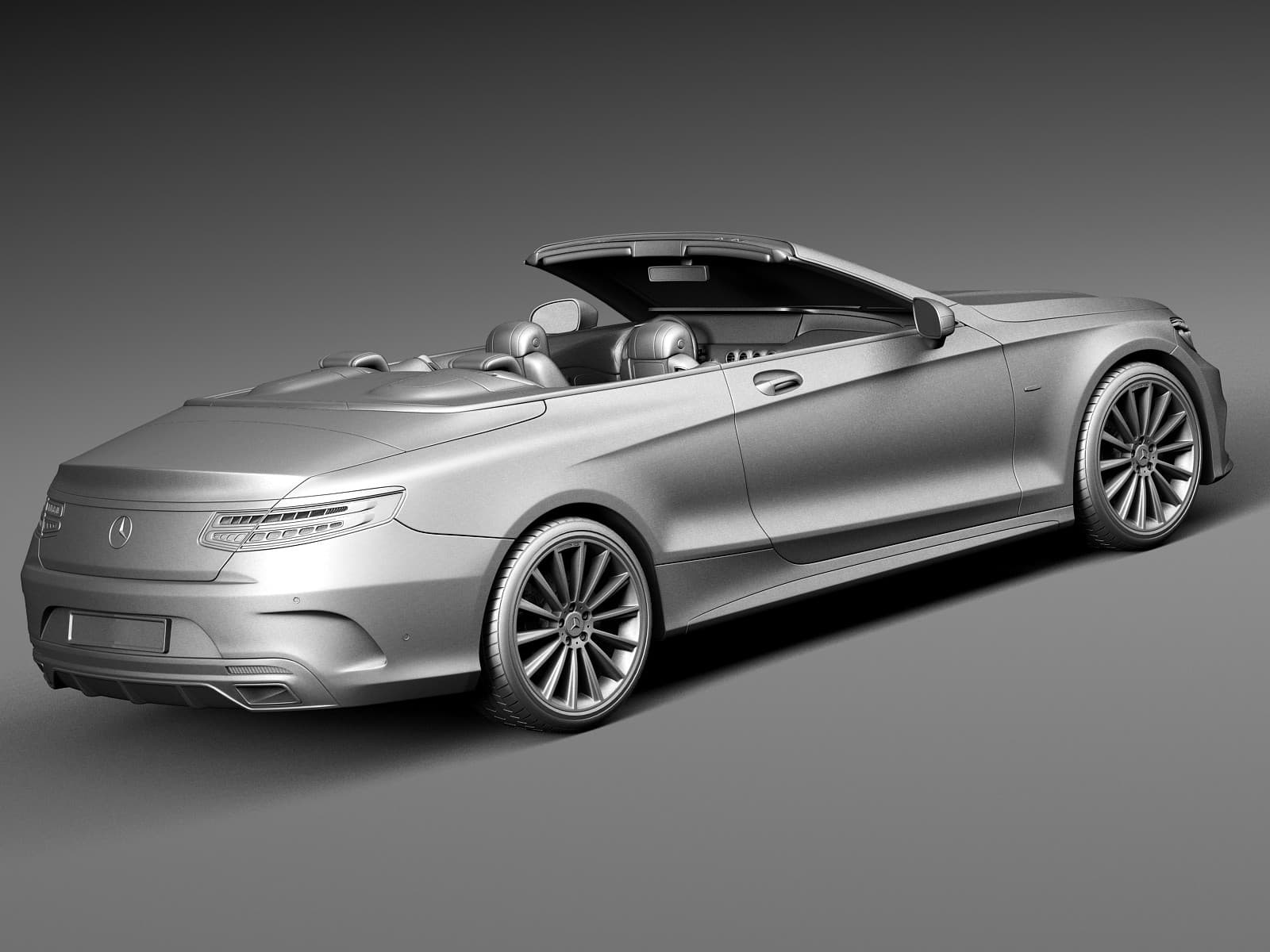 Mercedes S-Class Cabriolet 2017 3D Model by SQUIR