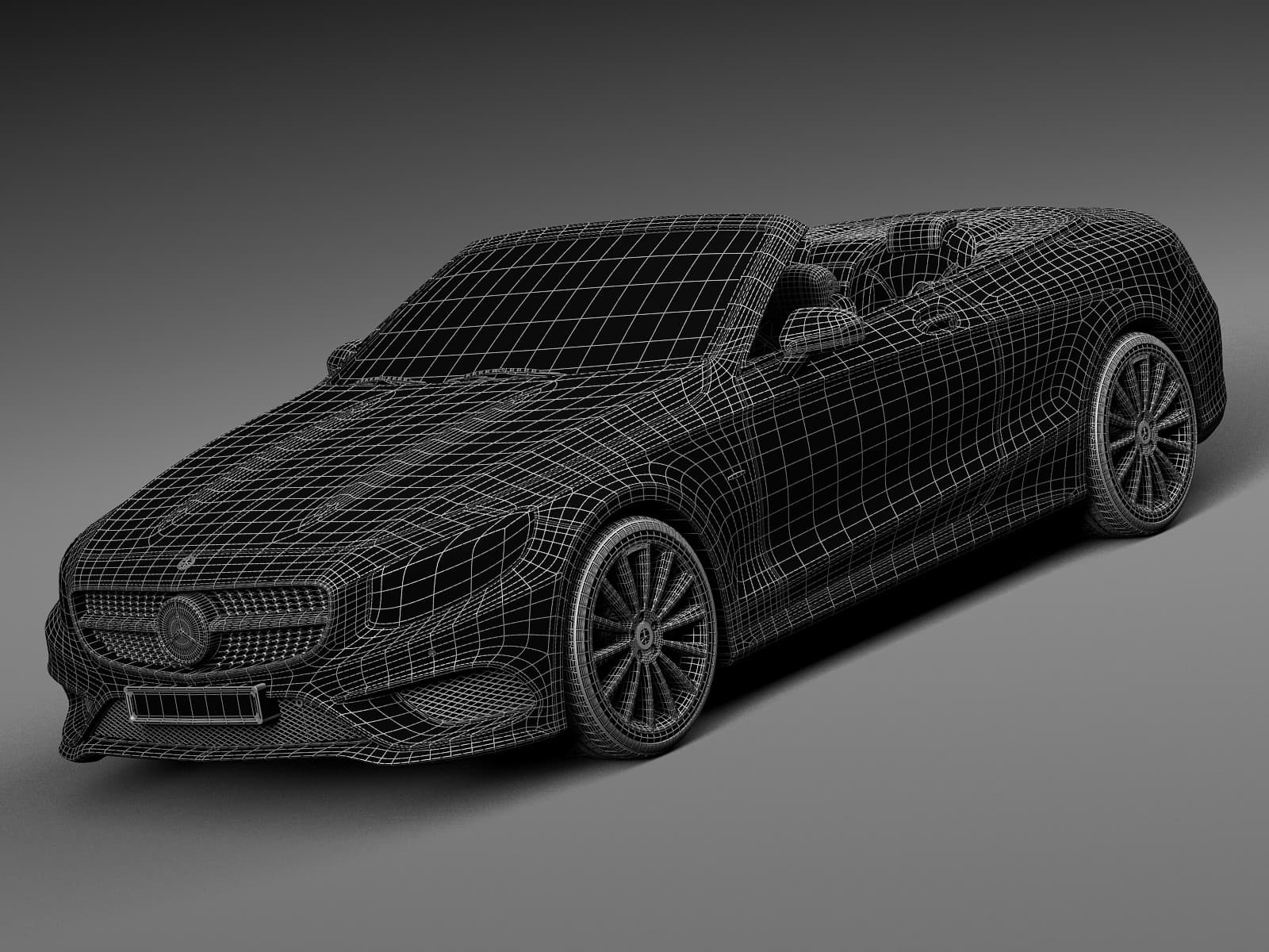 Mercedes S-Class Cabriolet 2017 3D Model by SQUIR