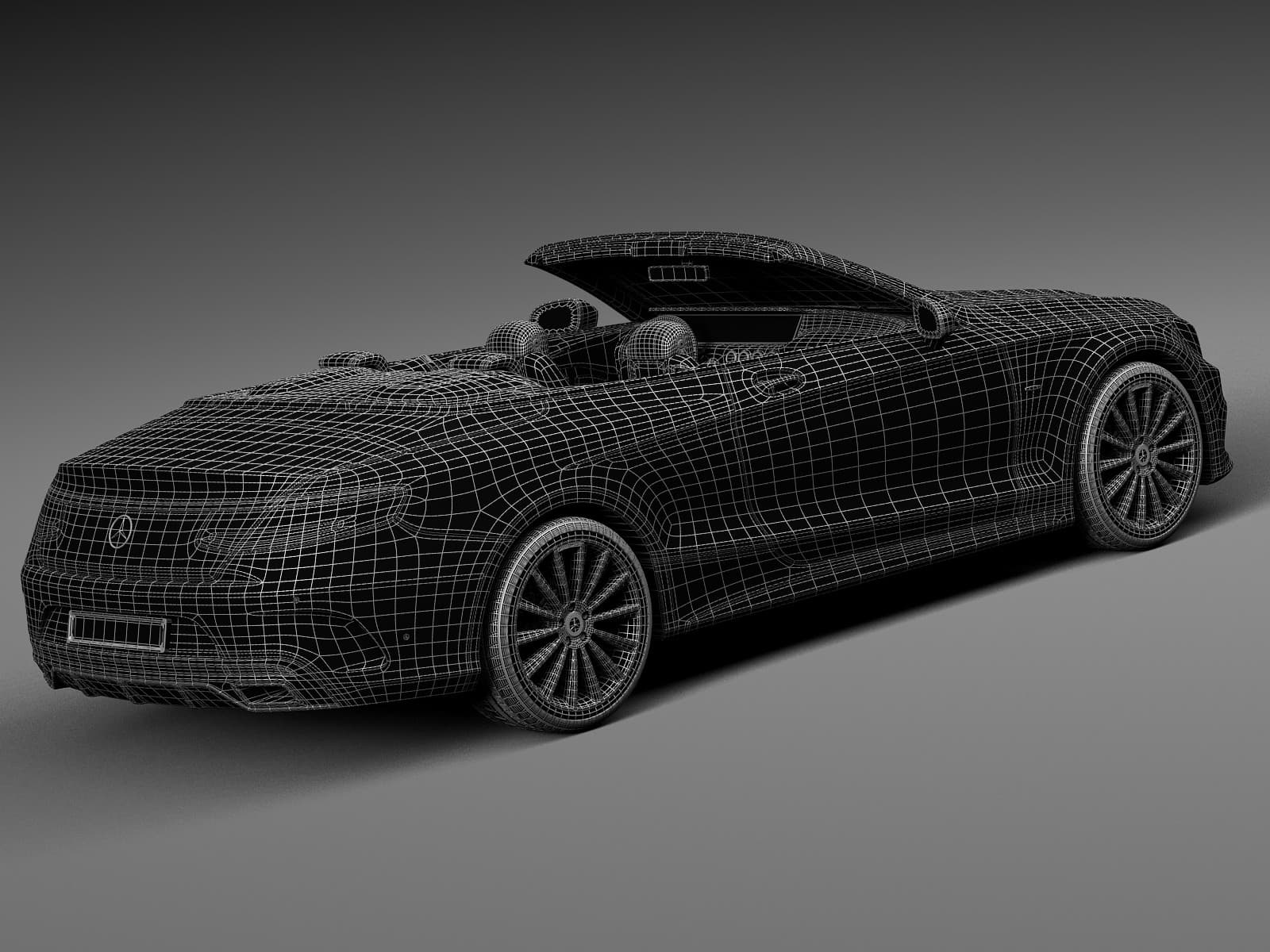 Mercedes S-Class Cabriolet 2017 3D Model by SQUIR