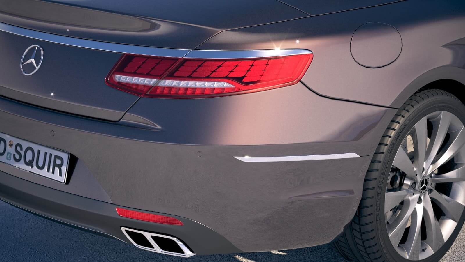 Mercedes S-Class Cabriolet 2018 3D Model by SQUIR
