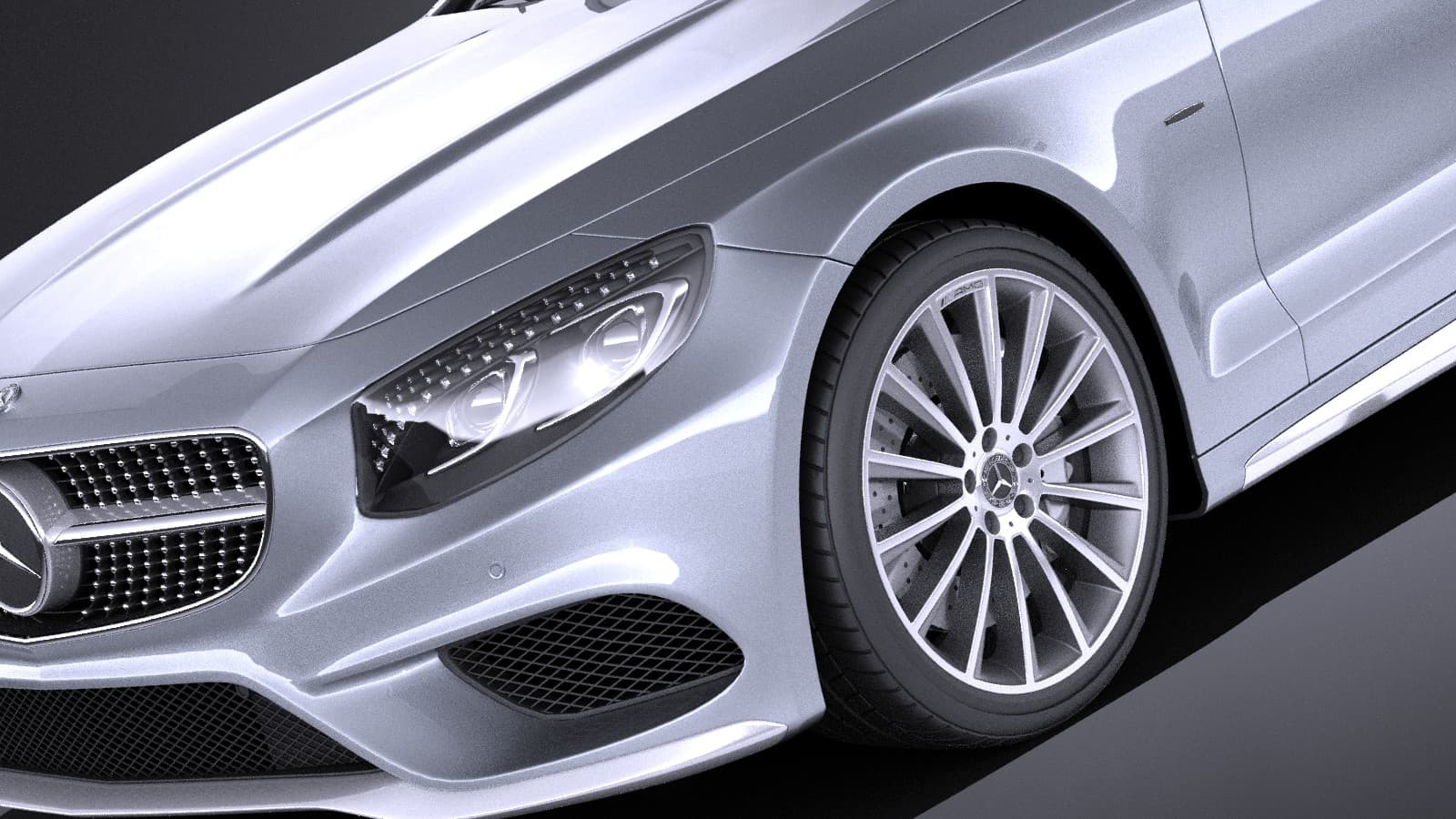 Mercedes S-Class Coupe 2017 (V-Ray) 3D Model by SQUIR