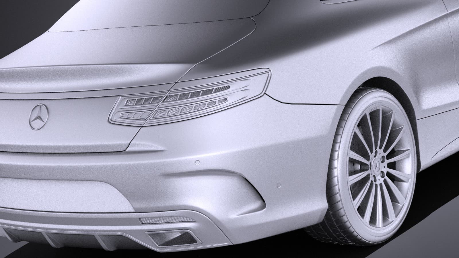 Mercedes S-Class Coupe 2017 (V-Ray) 3D Model by SQUIR