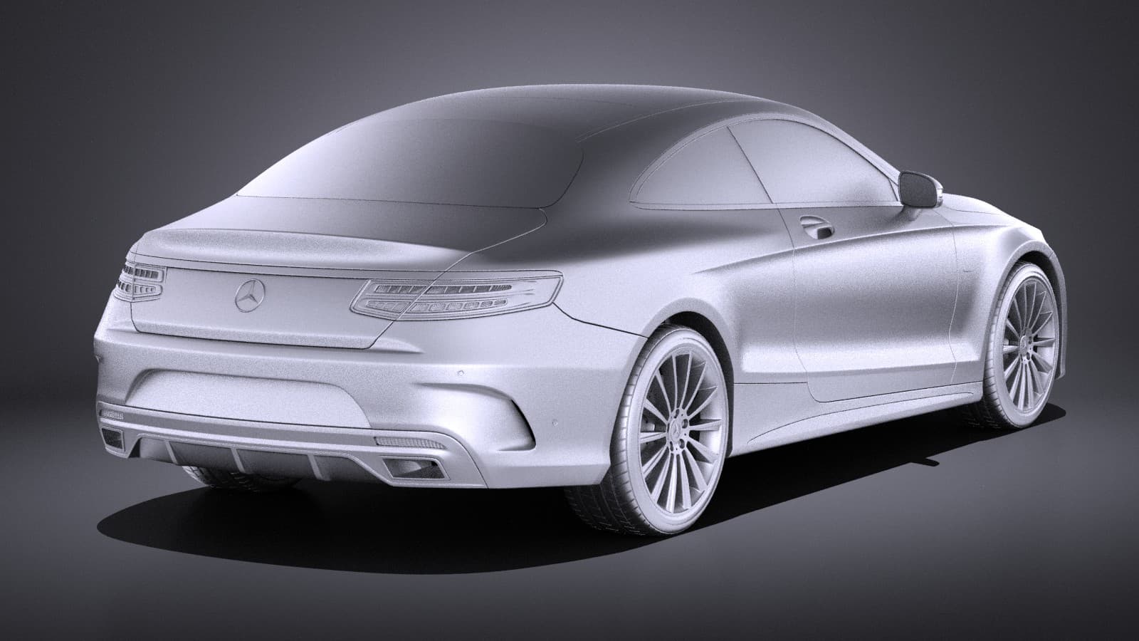 Mercedes S-Class Coupe 2017 (V-Ray) 3D Model by SQUIR