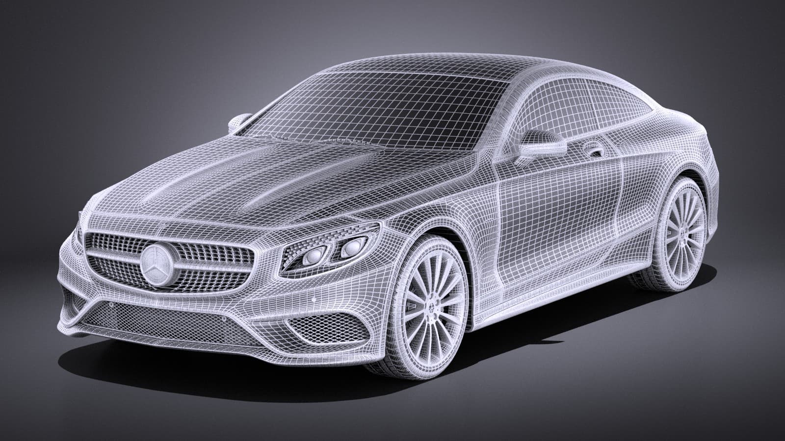 Mercedes S-Class Coupe 2017 (V-Ray) 3D Model by SQUIR