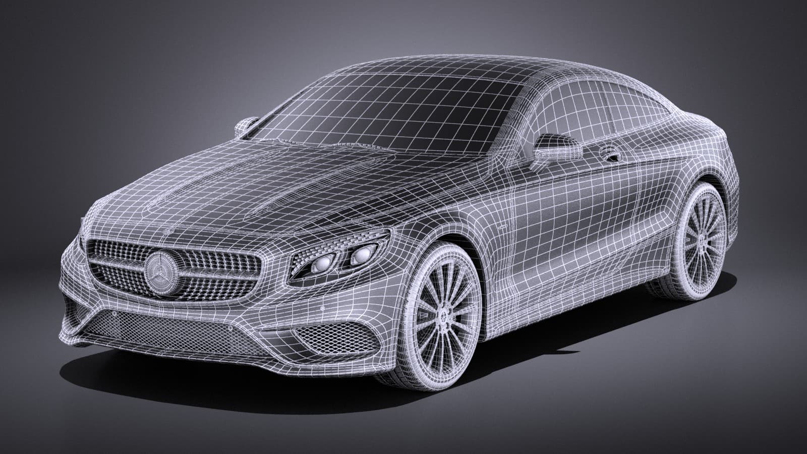 Mercedes S-Class Coupe 2017 (V-Ray) 3D Model by SQUIR