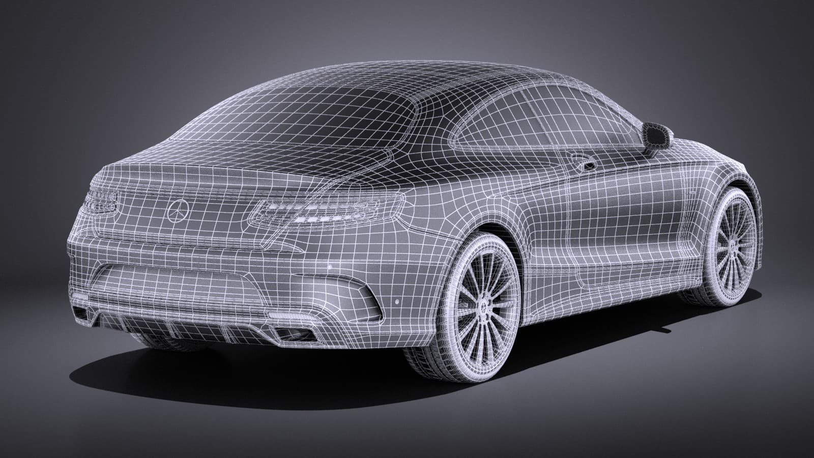 Mercedes S-Class Coupe 2017 (V-Ray) 3D Model by SQUIR