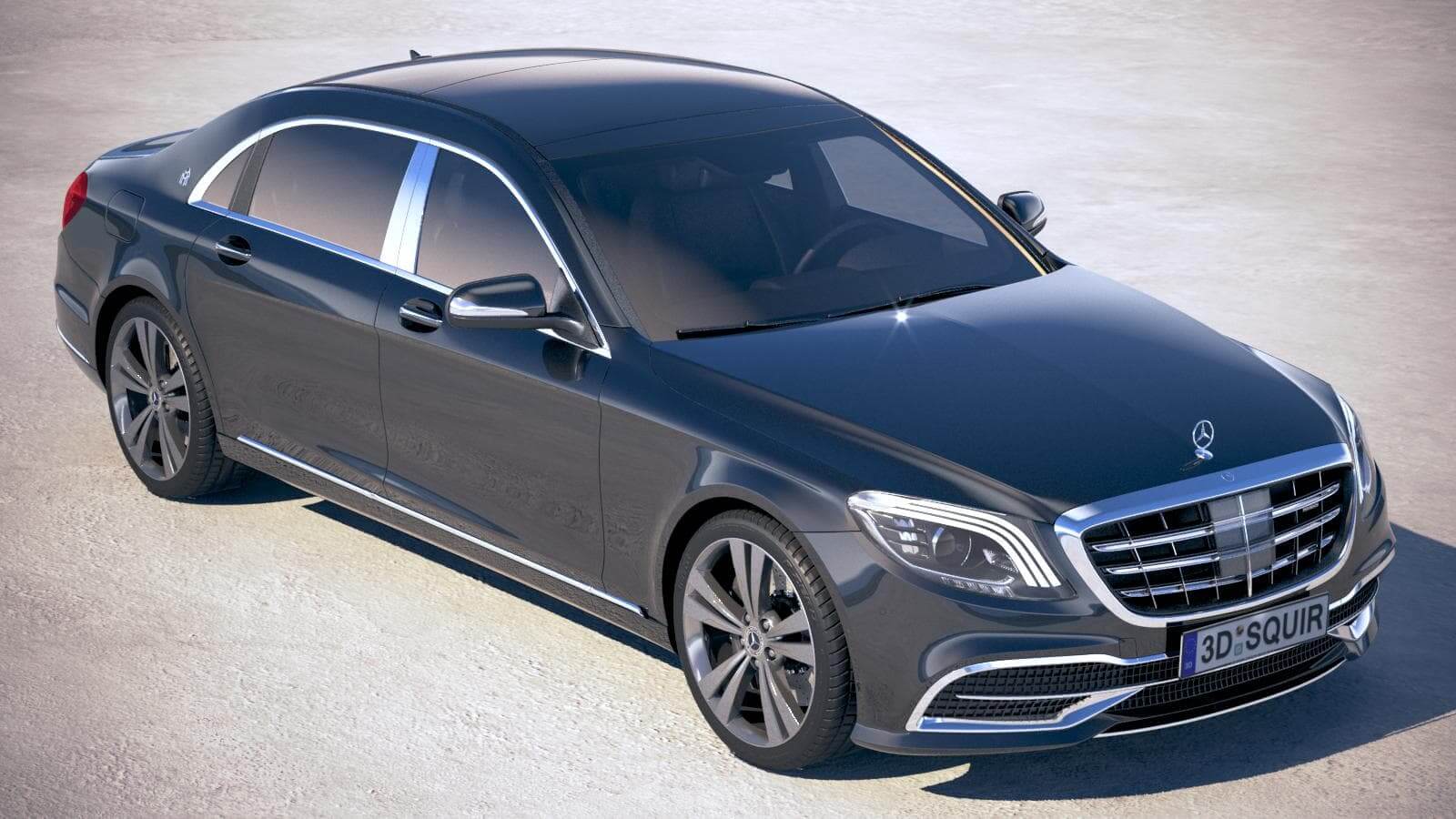 Mercedes S-Class Maybach 2018 3D Model by SQUIR