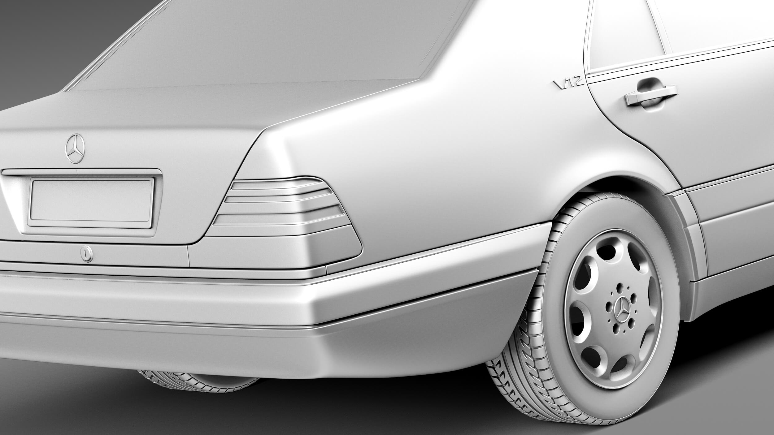 Mercedes-Benz S-Class W140 1991-1998 3D Model by SQUIR