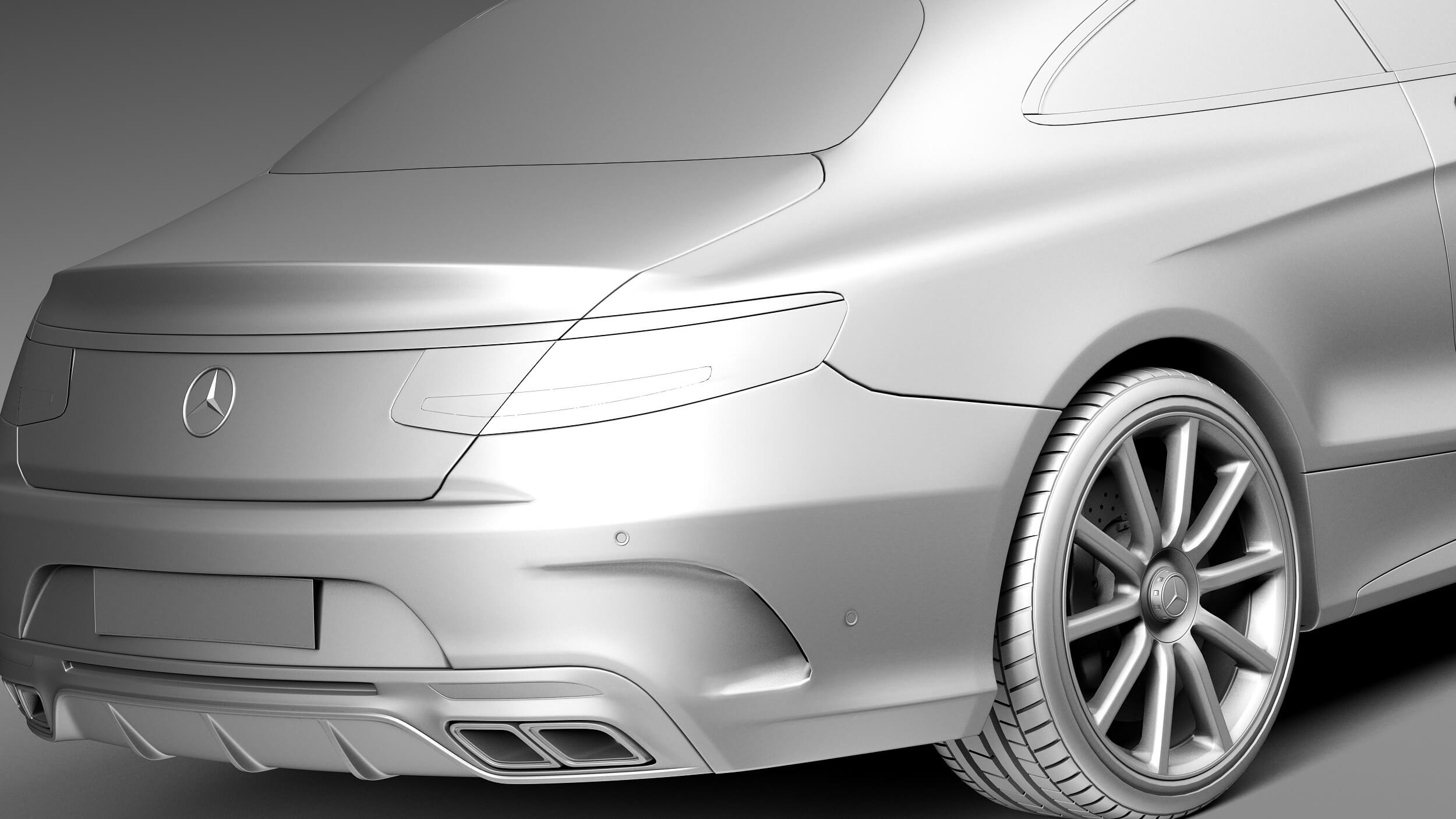 Mercedes-Benz S63 AMG Coupe 2015 3D Model by SQUIR