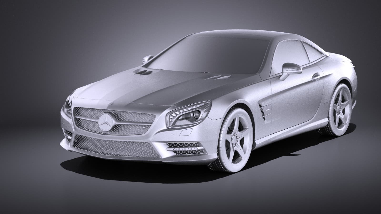Mercedes SL 2015 (V-Ray) 3D Model by SQUIR