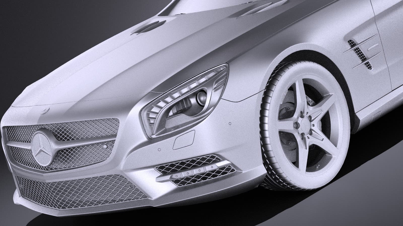 Mercedes SL 2015 (V-Ray) 3D Model by SQUIR